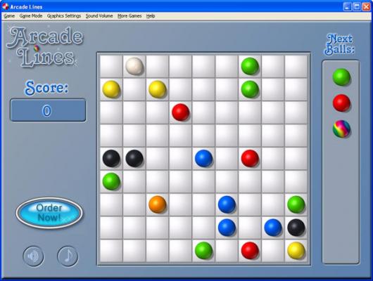 Arcade Lines Form rows of 5 or more pieces of the same color