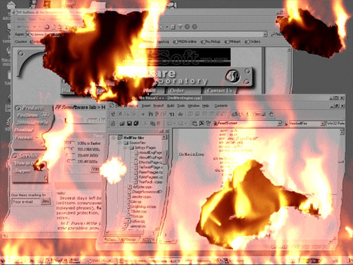 Fire Magic Screensaver that will Put in Flames your Desktop!